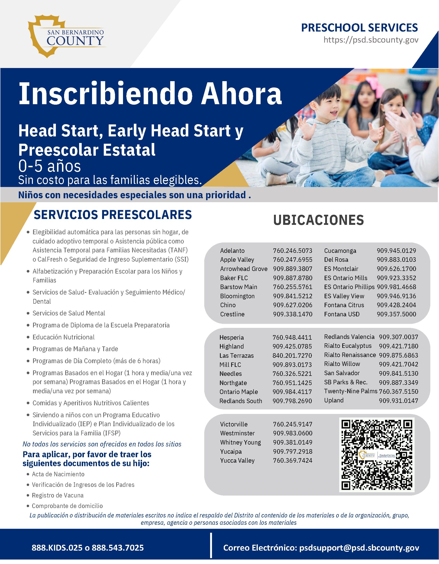 Now Enrolling Head Start, Early Head Start and State Preschool ...